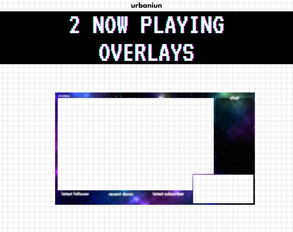 Galaxy Twitch Overlay Clouds Stream Package Nebulosa Stars - Etsy