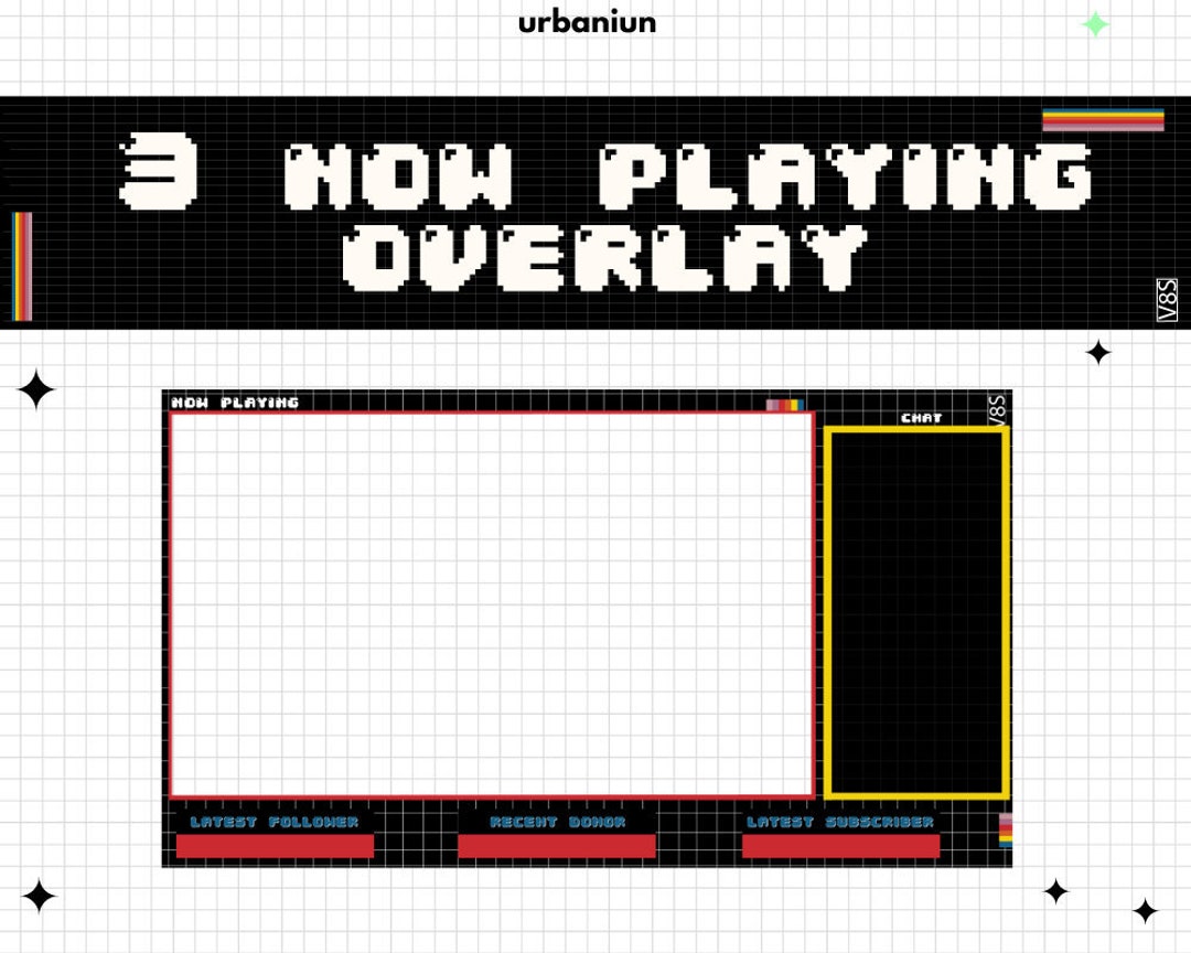 Vhs Twitch Overlay, Retro Stream Package, Old School, Grunge, Arcade ...
