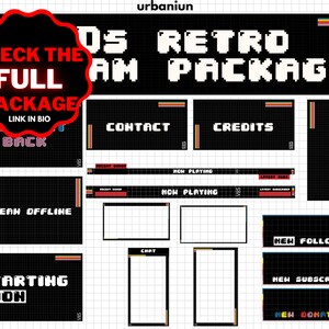 3x Twitch Overlay Animated, Stream Overlay Retro, 80s Stream Package ...