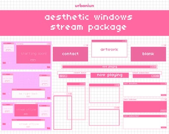Purple Computer Twitch Overlay Package Minimal Retro 8-bit - Etsy