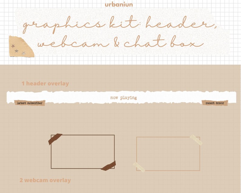 Cozy Twitch Overlay Animated Package Aesthetic Stream - Etsy