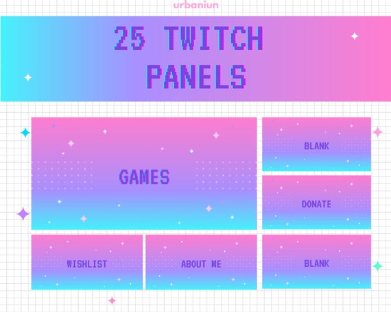 25 Twitch Panel Pixel Twitch Panels Kawaii Twitch Panels | Etsy