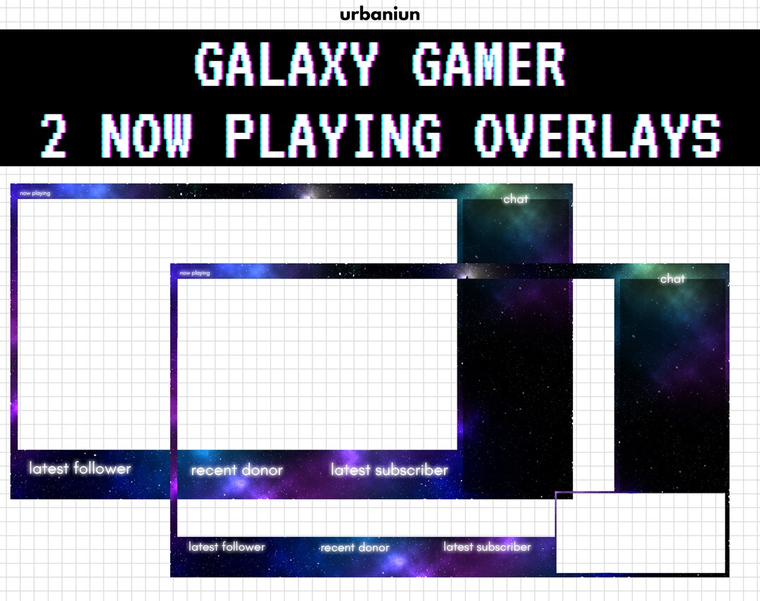 Galaxy Twitch Overlay Clouds Stream Package Nebulosa Stars - Etsy
