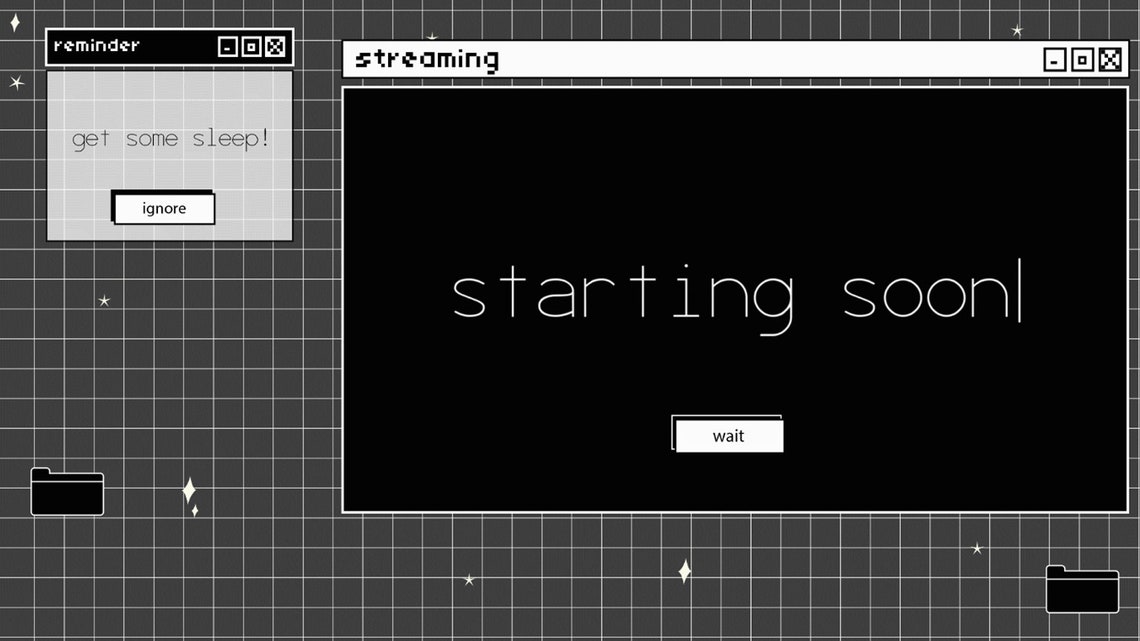 Stream Animated Twitch Overlay Black, Pop up Window Box, Starting Soon ...