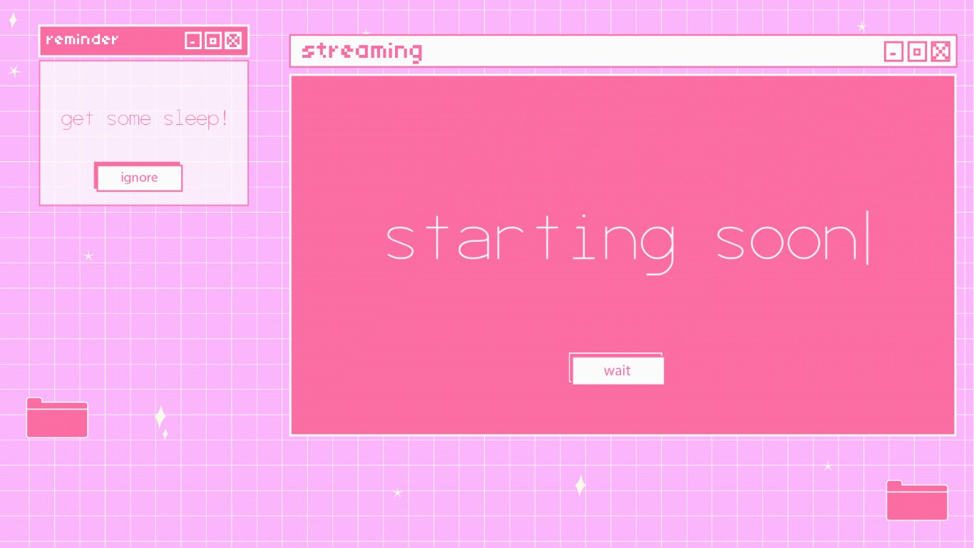 3 Twitch Overlay Animated Pink Stream Starting Soon Animated | Etsy UK