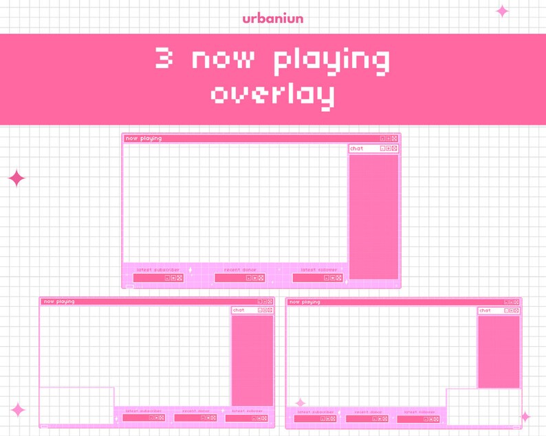 Pink Twitch Overlay Package Animated Fairy Twitch Panels - Etsy