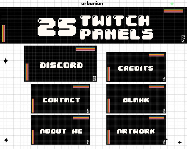 80s Retro Twitch Overlay Animated Package Vhs Stream Package - Etsy Canada