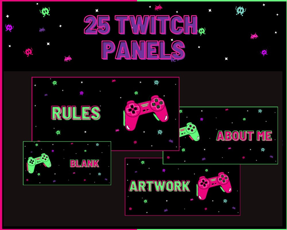 Gamer Girl Twitch Overlay Package Animated, Space, Alien, Gaming ...