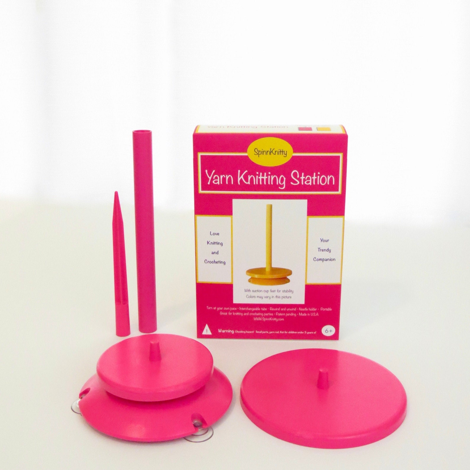 SpinnKnitty Yarn Station Magenta Yarn Tower Yarn Winder | Etsy