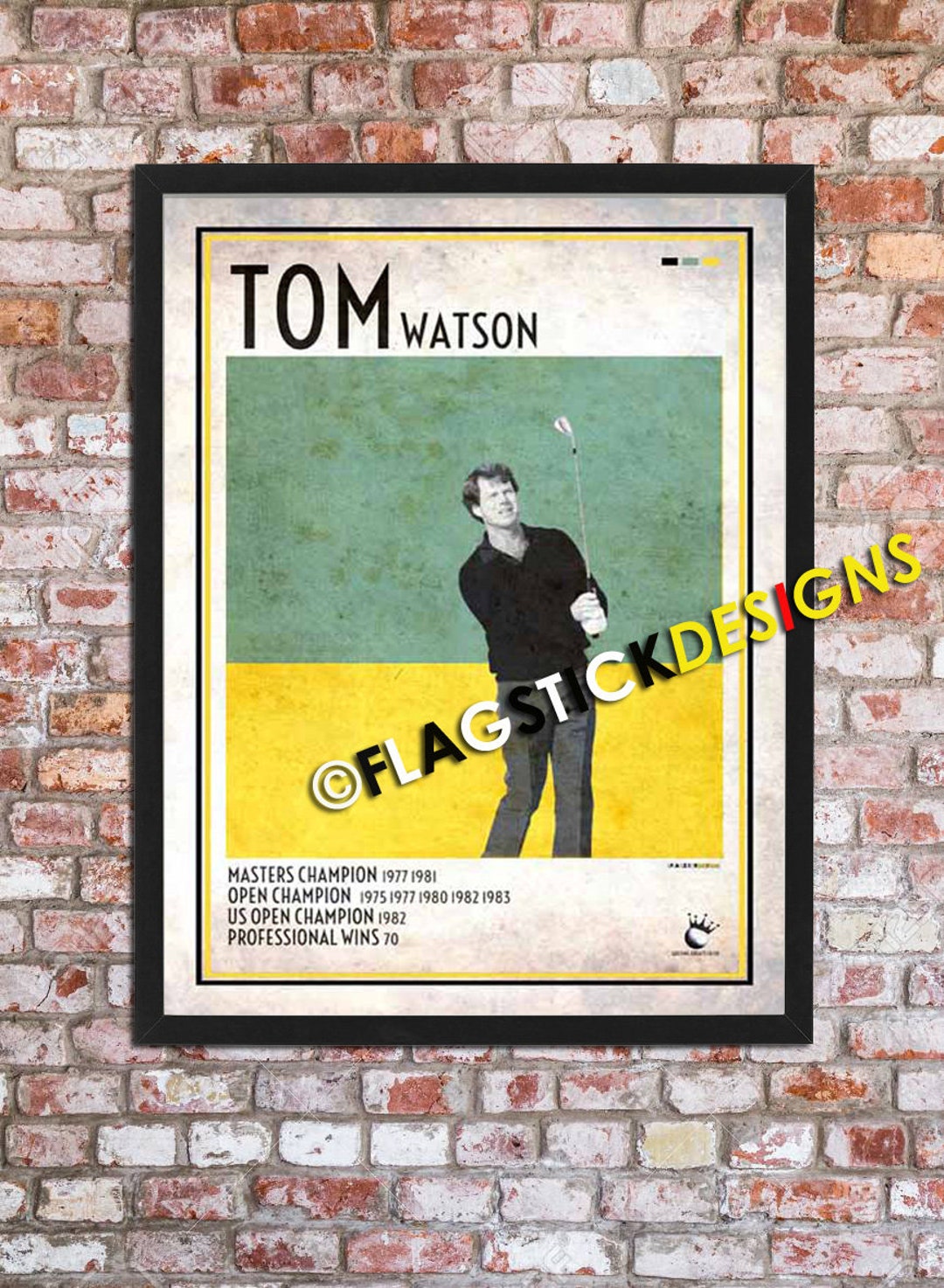 TOM WATSON Vintage Style Illustrated Golf Print 297mm X 420mm - Etsy