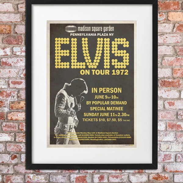 Elvis Presley Poster - Etsy