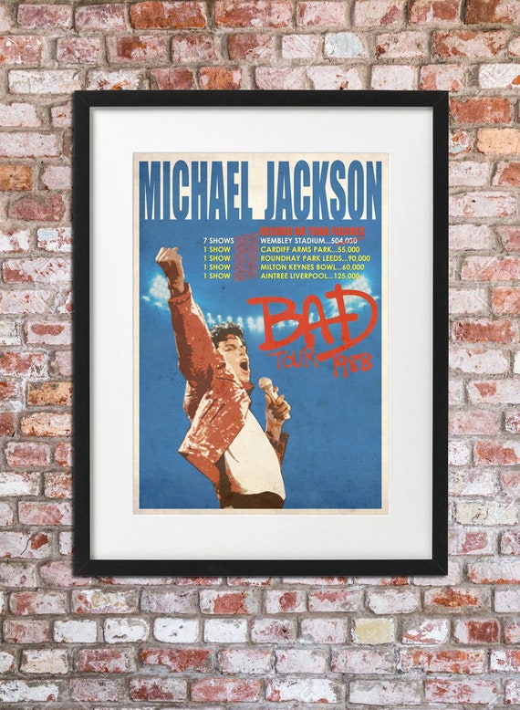Michael Jackson Bad Tour Poster