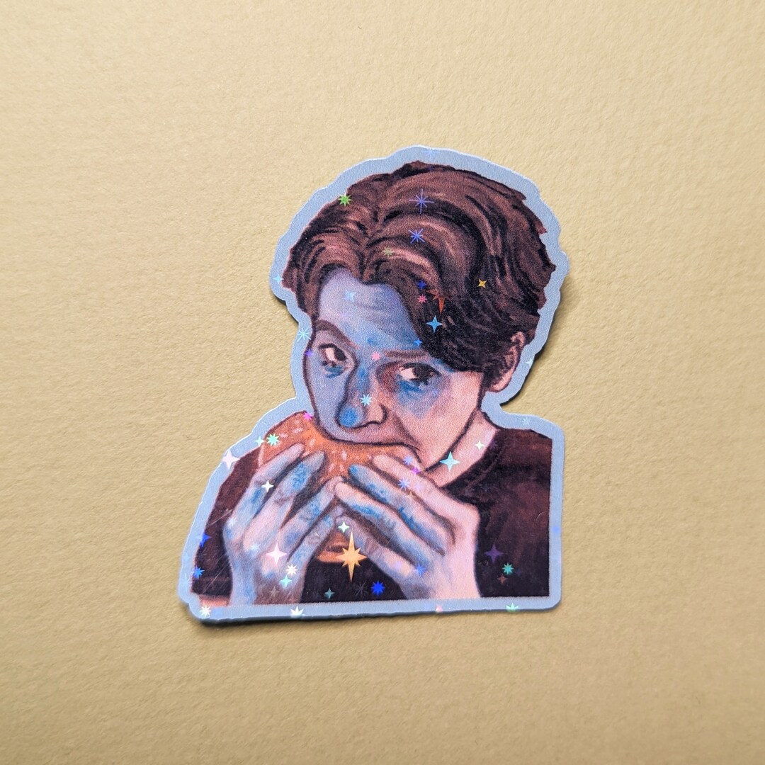 Jerma985 Eating Burger Holographic Sticker - Etsy