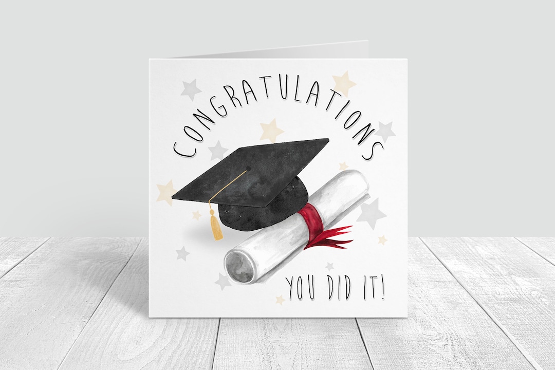 Carte de graduation, carte You Did It, classe de 2023, carte de ...