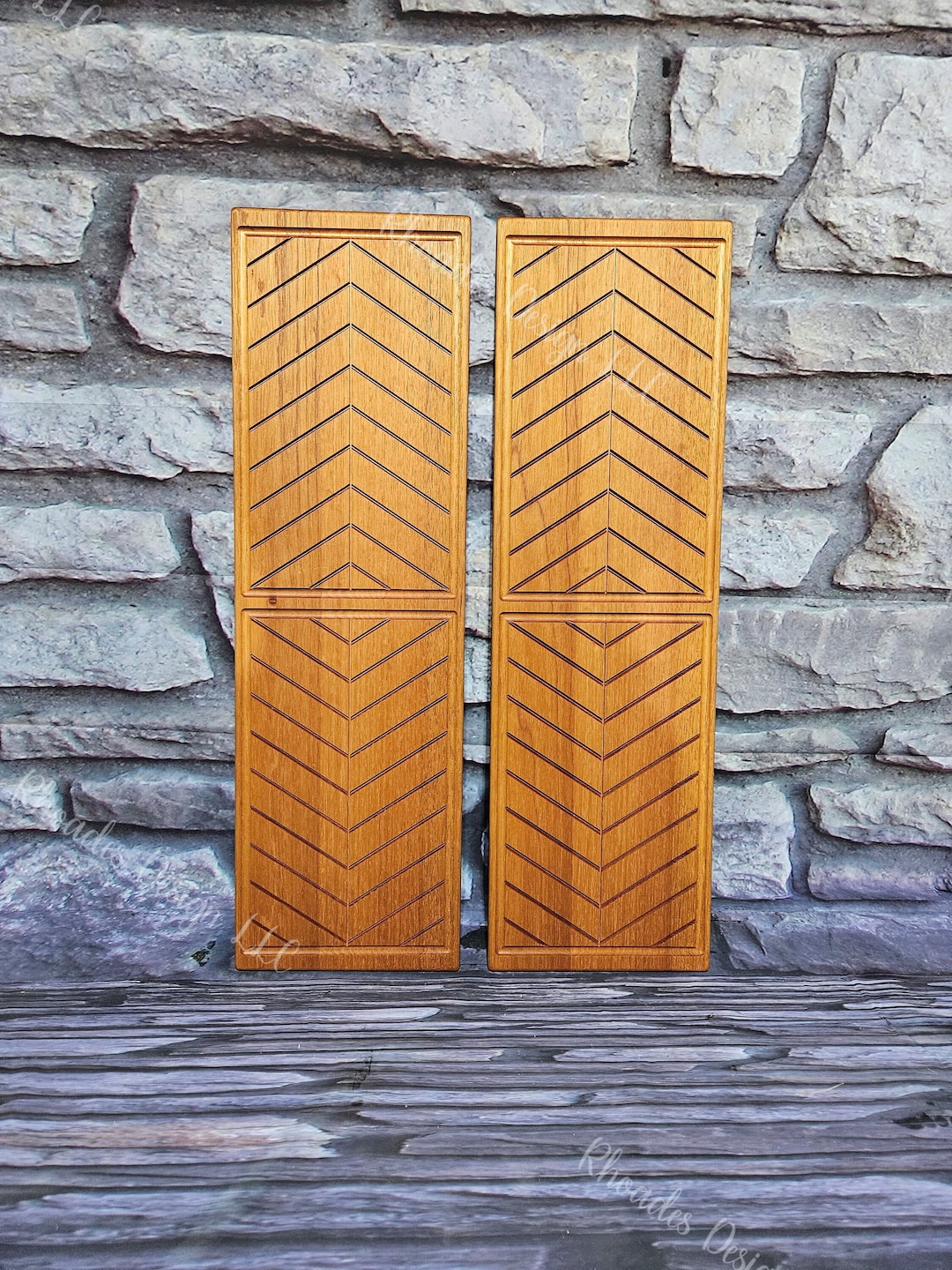 Chevron Wood Shutters, Cedar Shutters, Cottage Shutters, Rustic ...