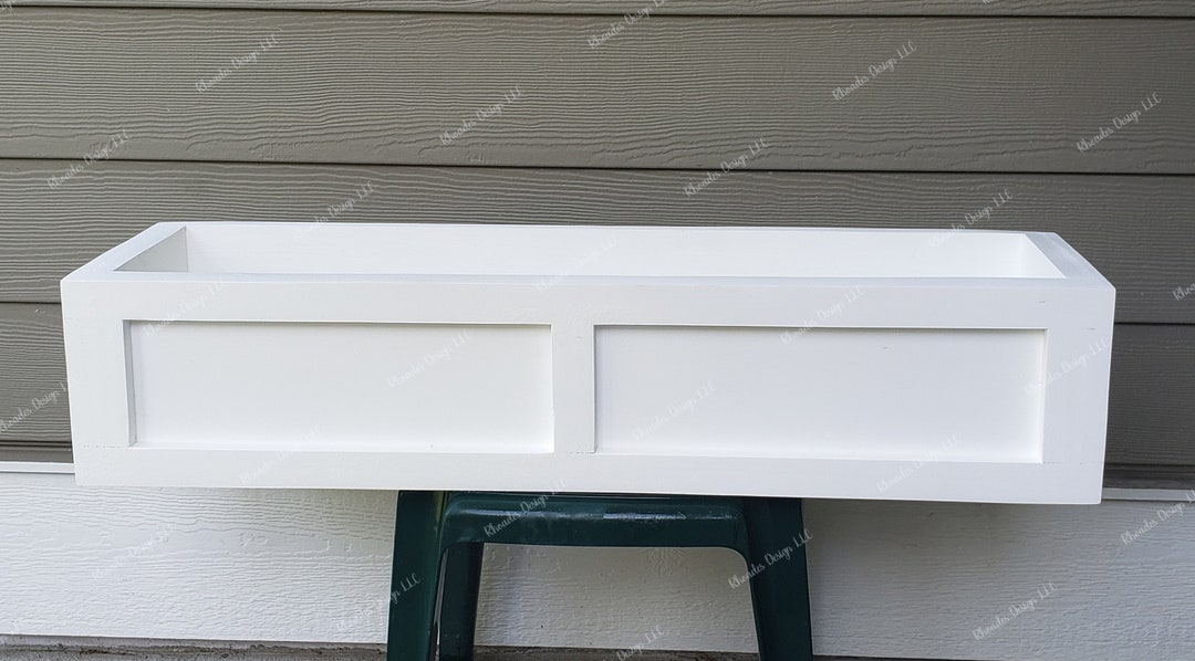 Solid Wood Window Box: Exterior Planter, Unfinished or Stained - Etsy