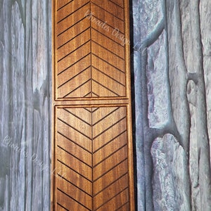 Chevron Wood Shutters, Mahogany Shutters, Cottage Shutters, Rustic ...