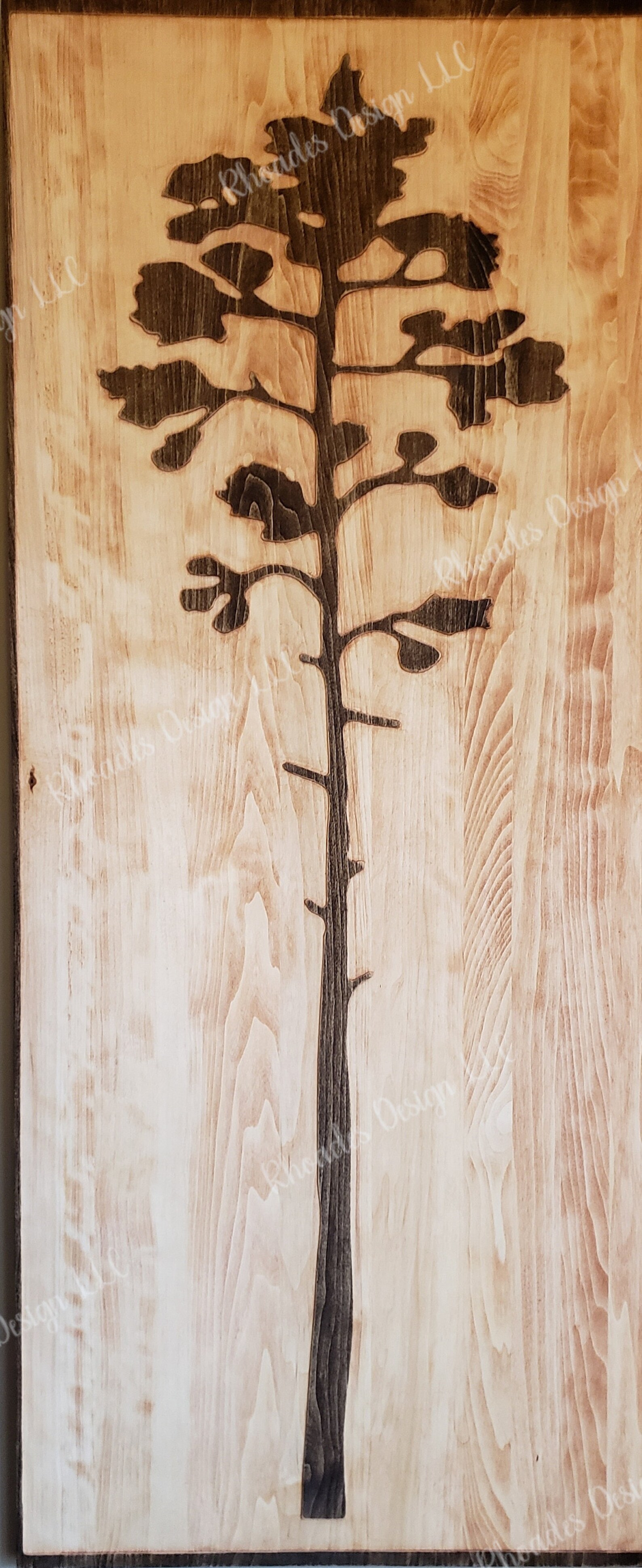 Large 3 Panel Carved Wooden Trees Tree Art Large Wall Art - Etsy