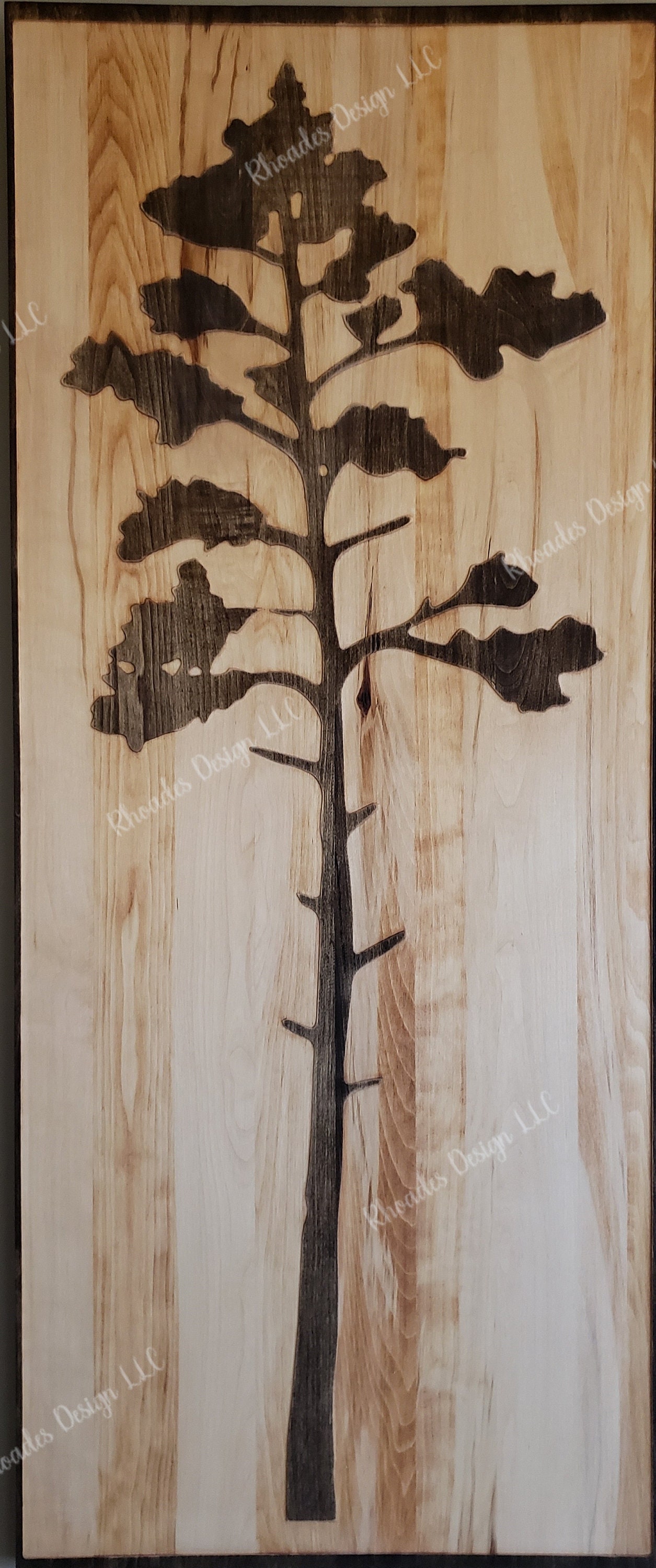 Large 3 Panel Carved Wooden Trees Tree Art Large Wall Art - Etsy