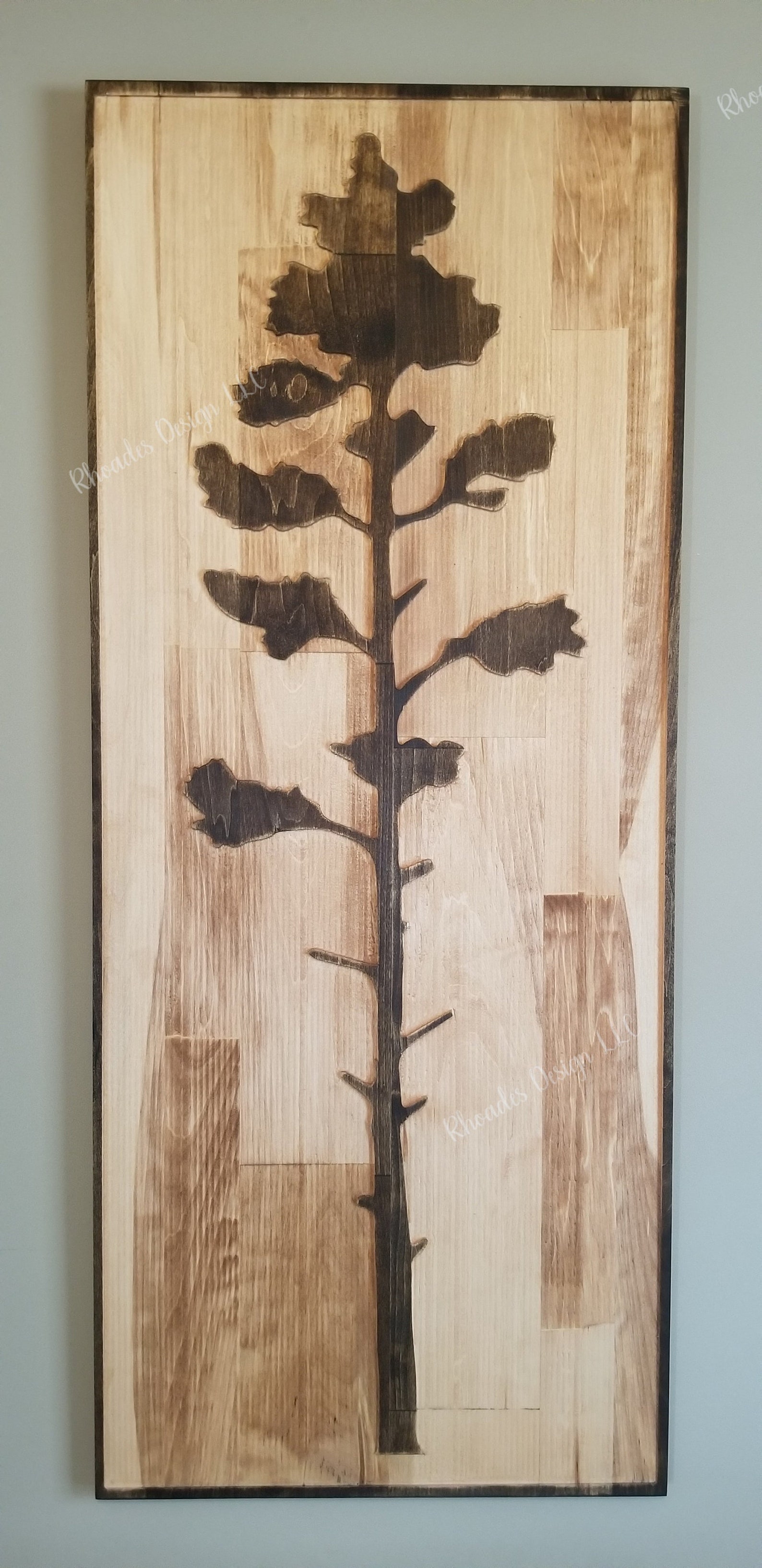 Large 3 Panel Carved Wooden Trees Tree Art Large Wall Art - Etsy