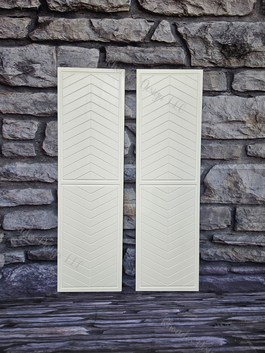 Chevron Plastic Shutters, Hard Plastic Shutters, Cottage Shutters ...