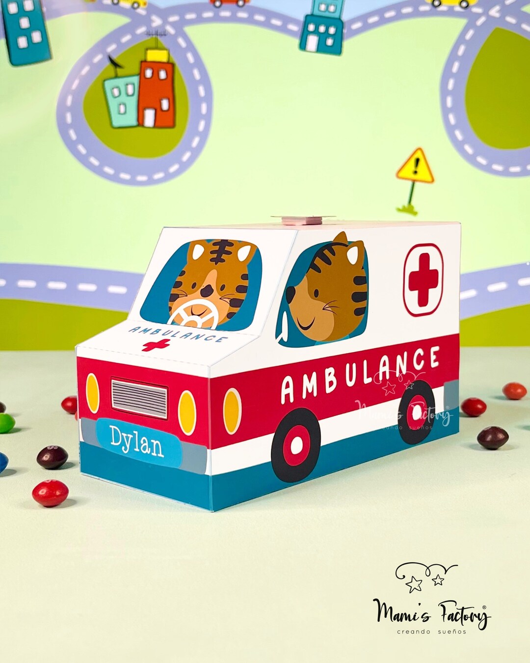 Ambulance Printable Favor Box first Responders Emergency - Etsy