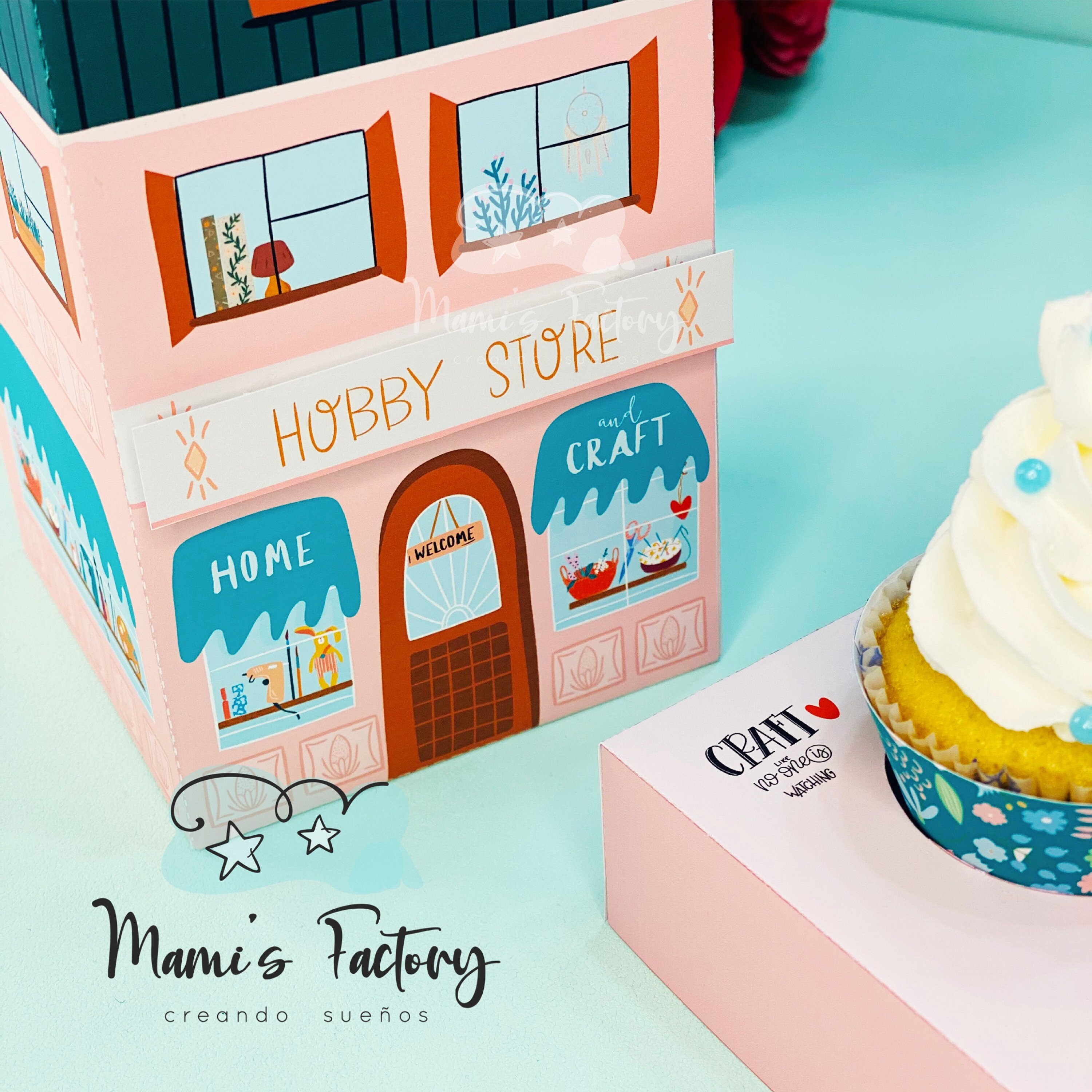 Sweet Shoppe Printable Shop Cupcake Box Holds Cookies and Treats Tea ...