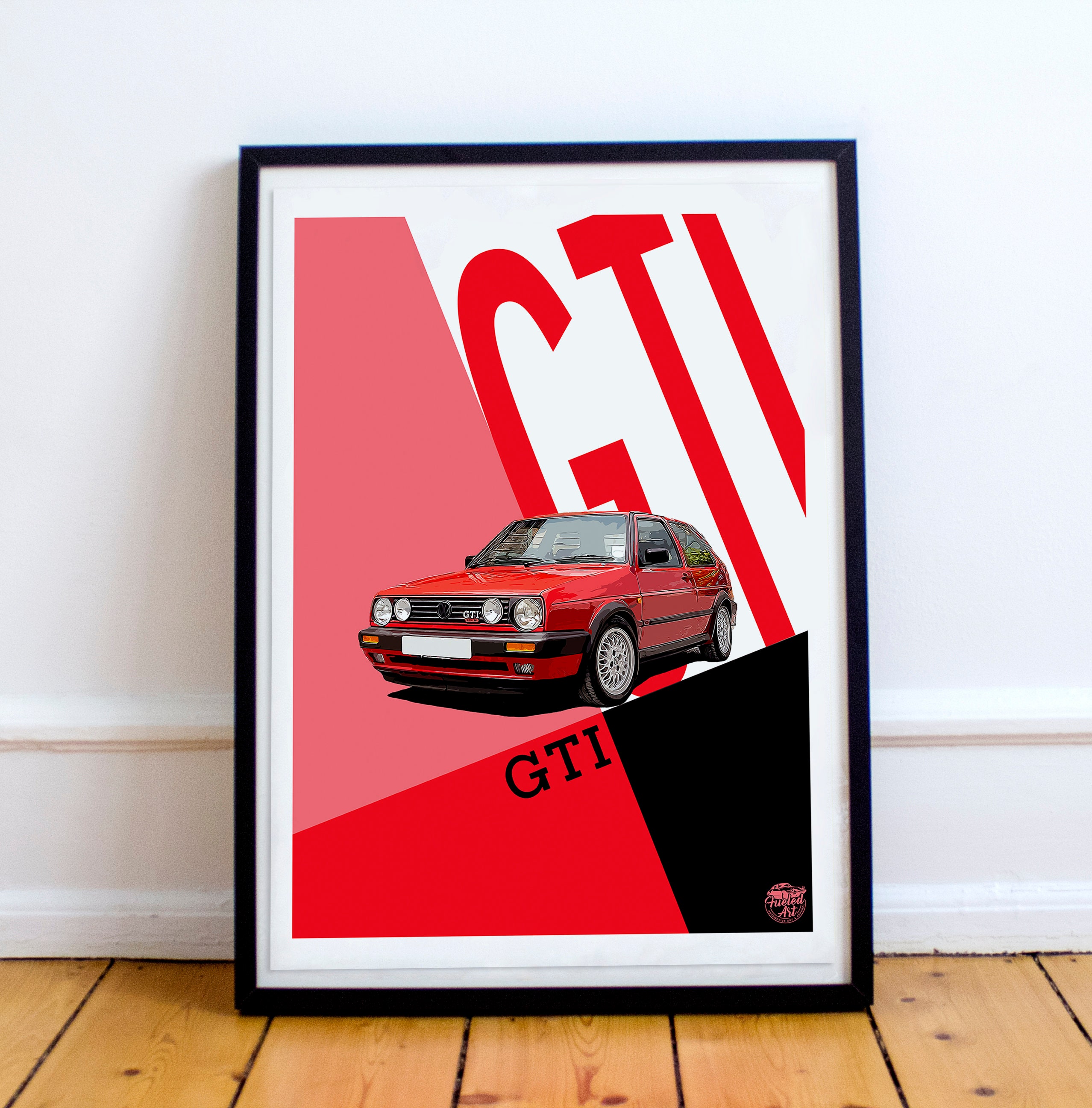 VW Golf Mk2 GTI Print - Vw Golf Mk2 GTI Poster Designed & Sold By ...