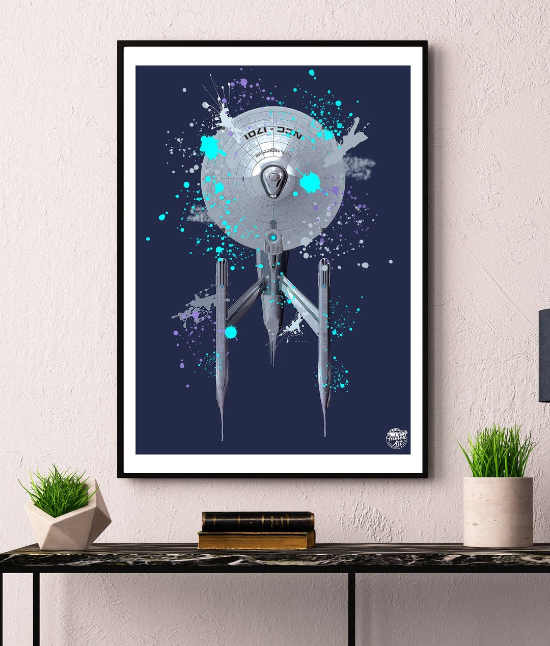 Star Trek USS Enterprise Print Vintage Movie Poster, USS Enterprise ...