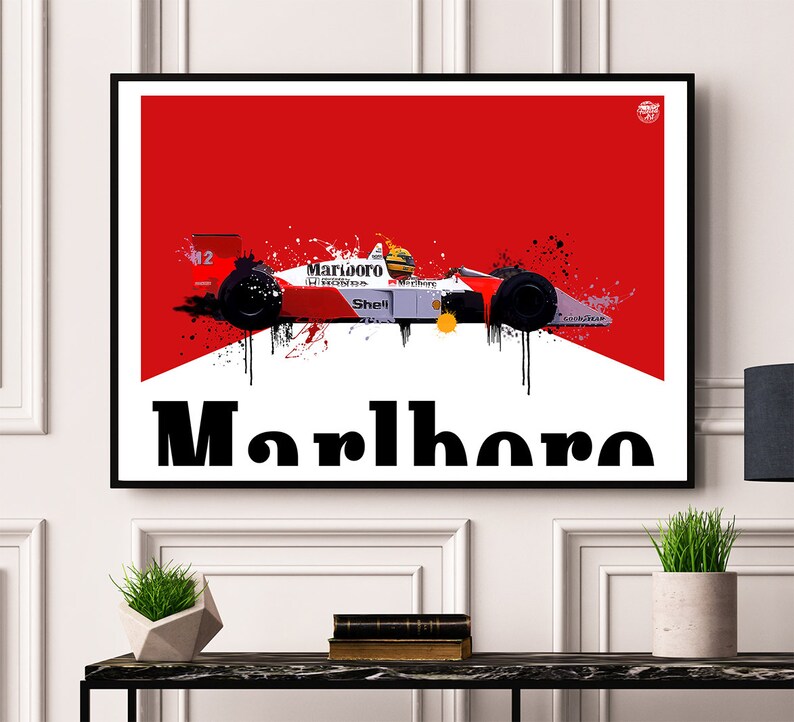 Ayrton Senna Mclaren MP4/4 F1 Print Ayrton Senna Mclaren F1 - Etsy