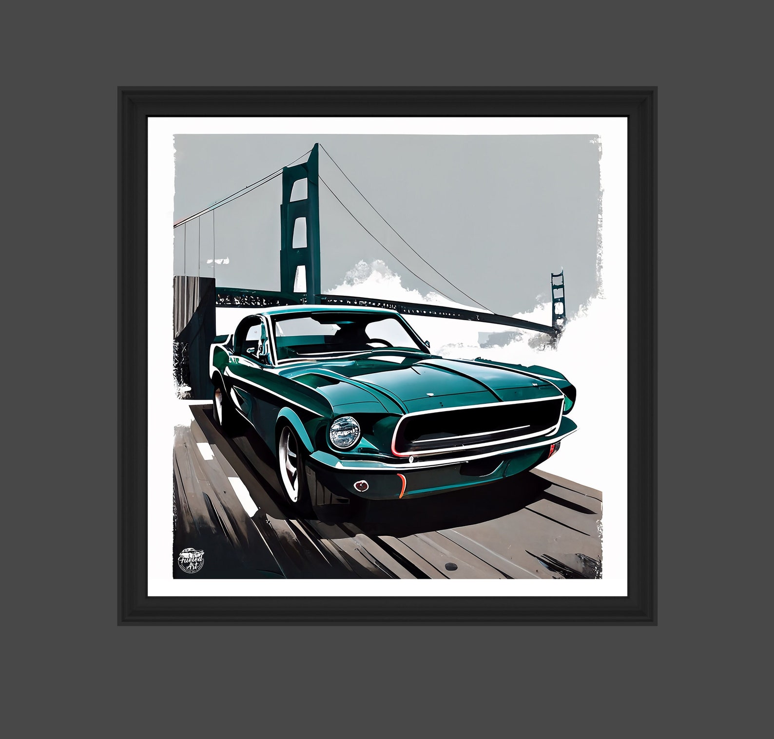 Ford Mustang Bullitt Print Bullitt Movie Poster, Ford Mustang Bullitt ...