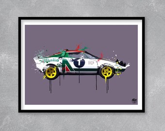 Lancia Stratos Print WRC Rally Print, Lancia Stratos Poster, Motorsport ...