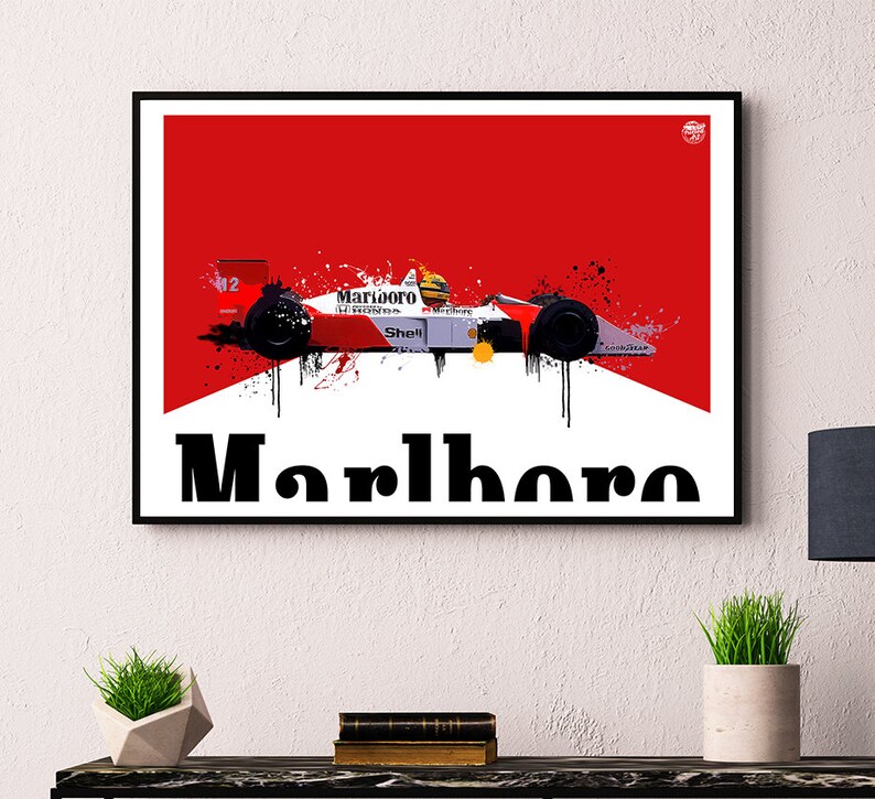 Ayrton Senna Mclaren MP4/4 F1 Print Ayrton Senna Mclaren F1 - Etsy