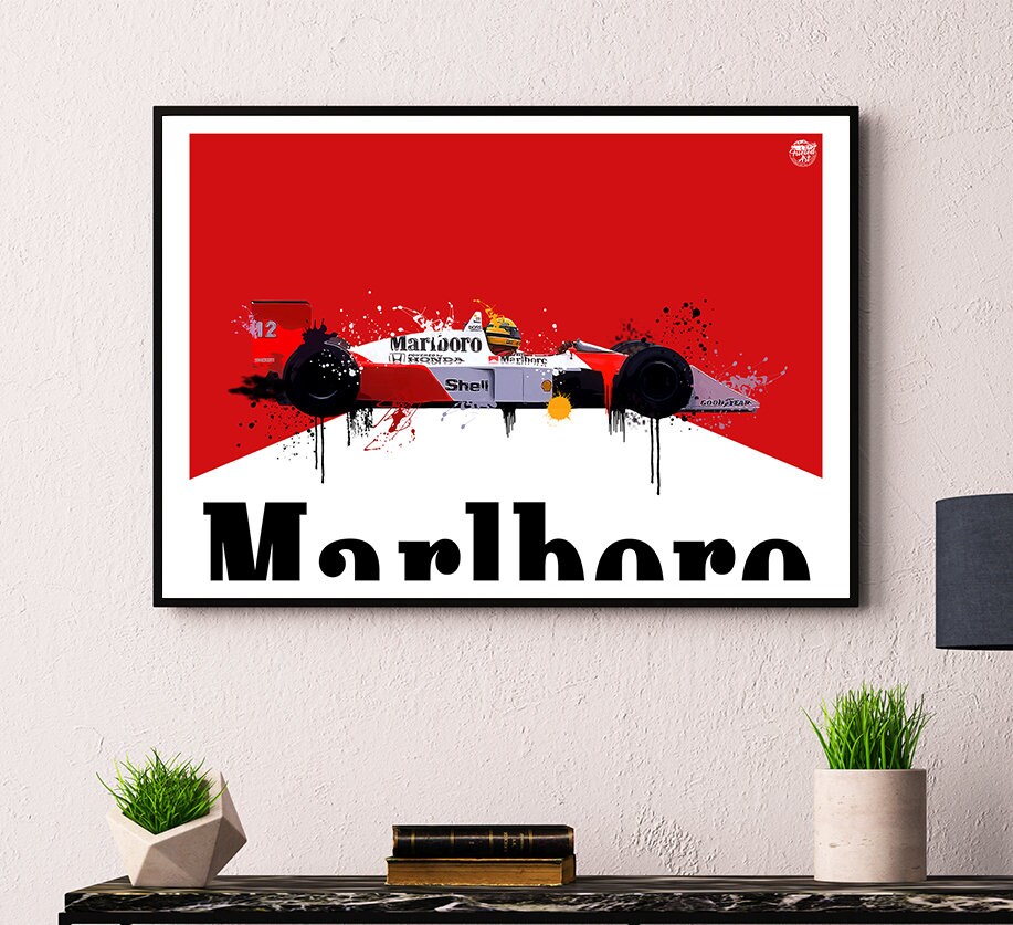 Ayrton Senna Mclaren MP4/4 F1 Print Ayrton Senna Mclaren F1 - Etsy