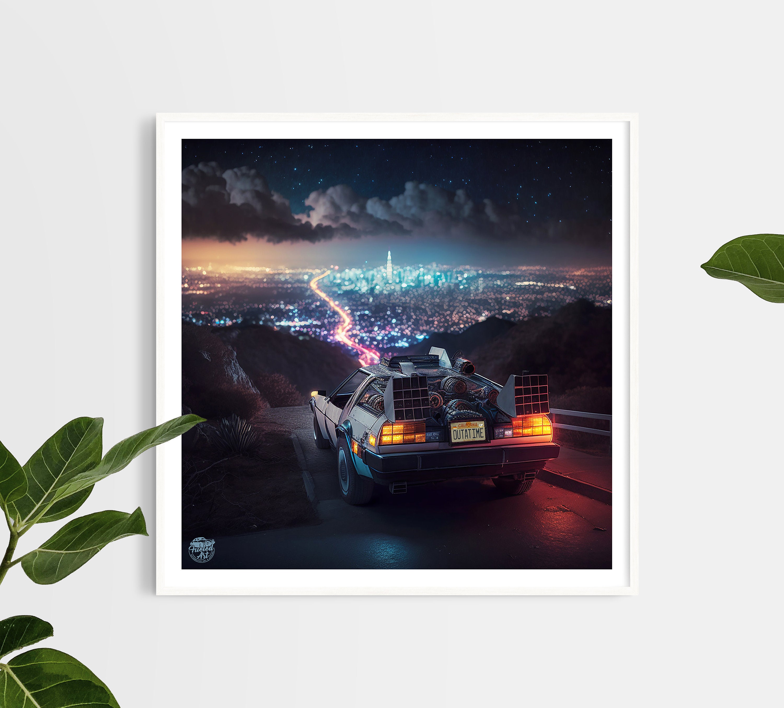 Back to the Future Delorean Print Back to the Future Delorean Poster ...