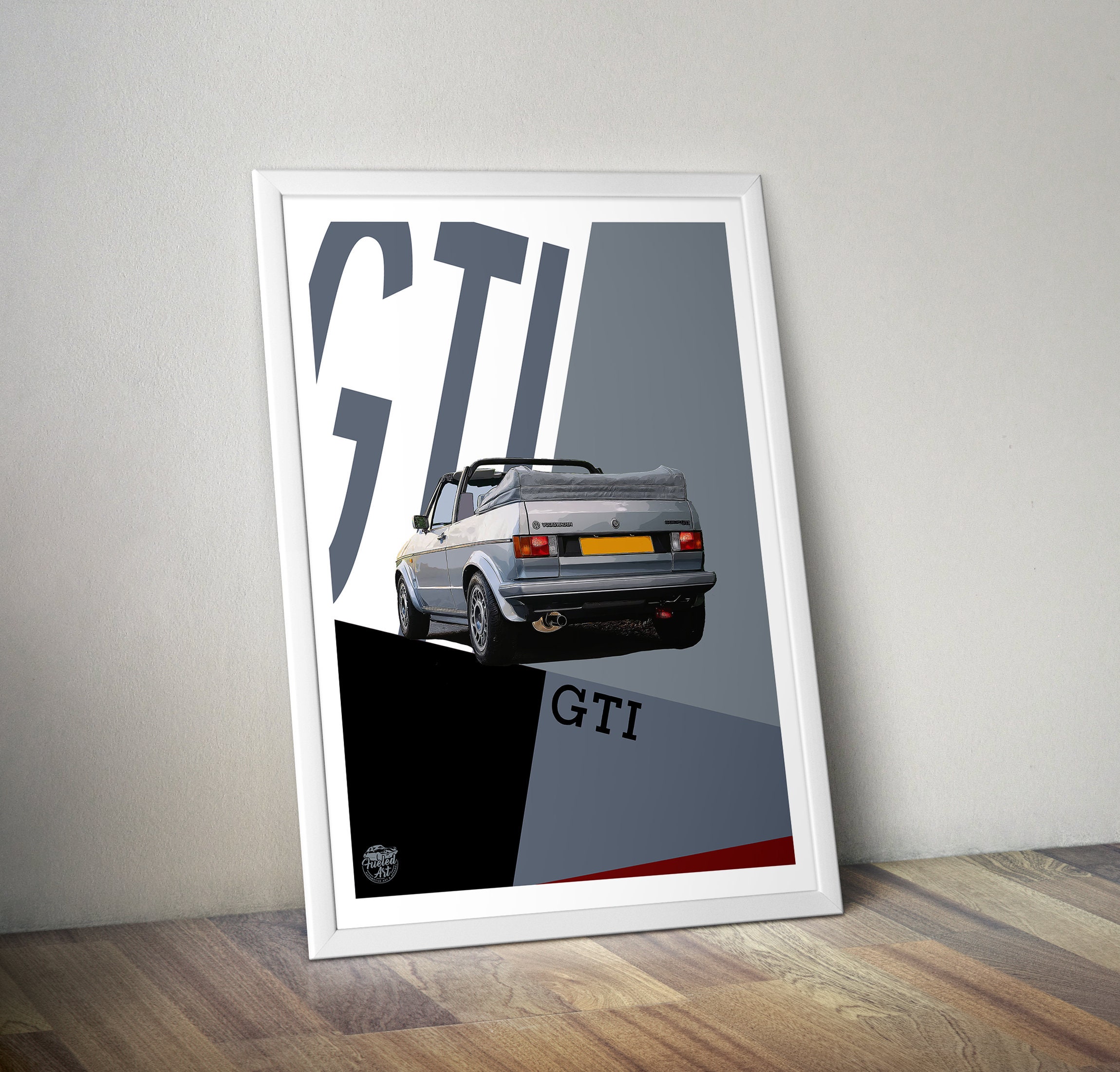 VW Golf Mk1 GTI Cabriolet Print Vw Golf Mk1 GTI Cabriolet Poster ...
