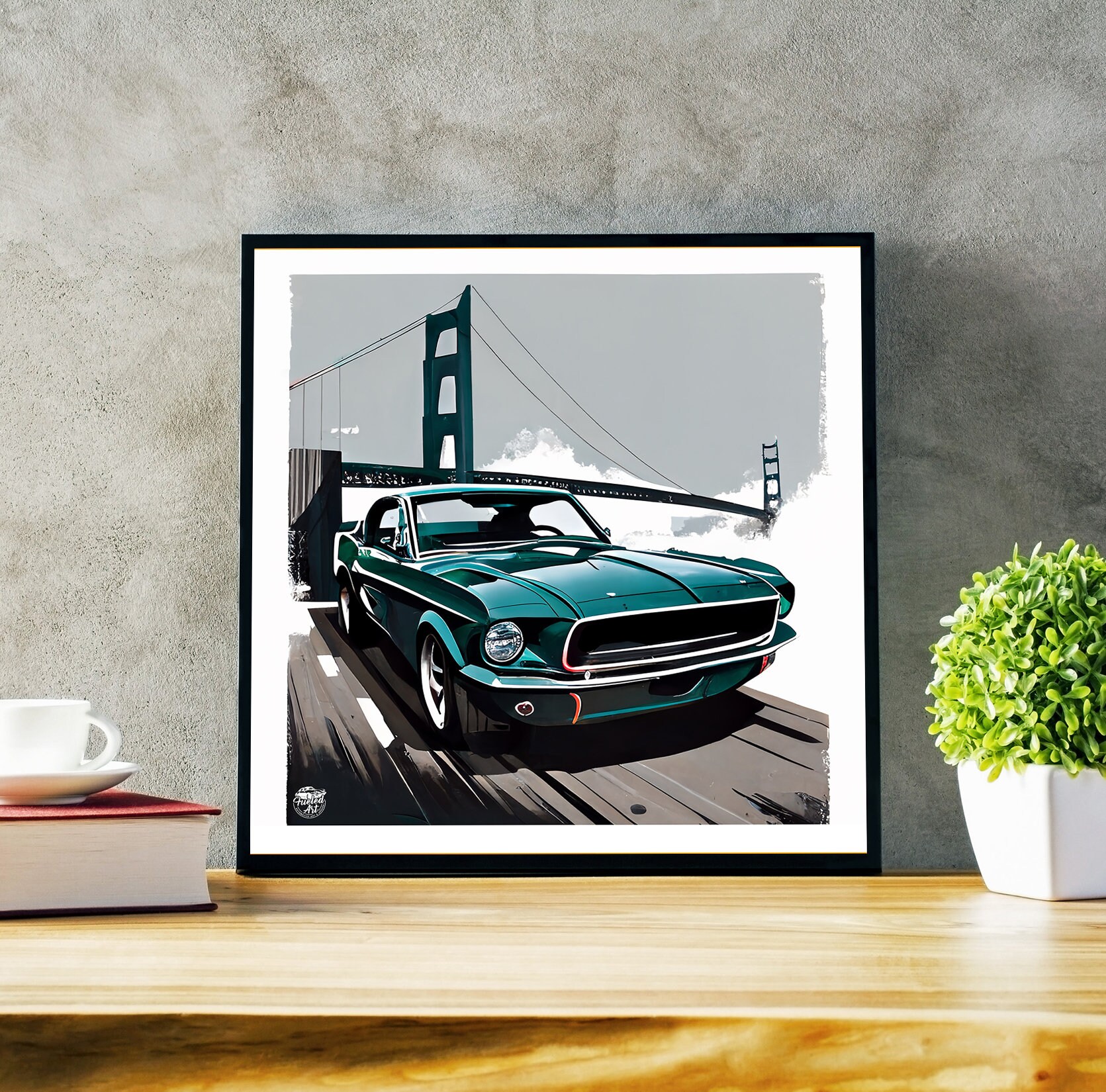 Ford Mustang Bullitt Print Bullitt Movie Poster, Ford Mustang Bullitt ...