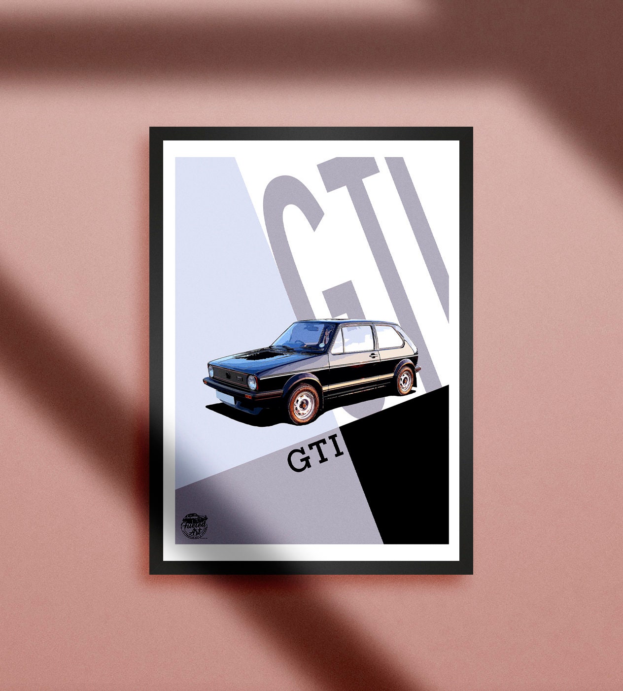 VW Golf Mk1 GTI Print Vw Golf Mk1 GTI Poster, Hot Hatch Print ...