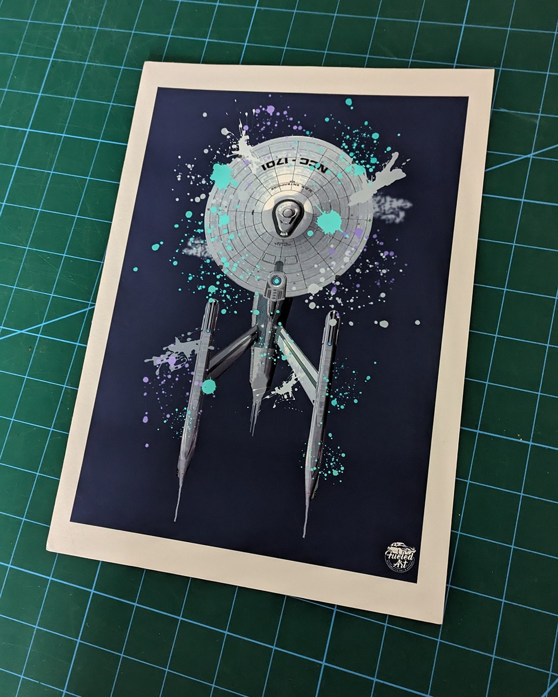 Star Trek USS Enterprise Print Vintage Movie Poster, USS Enterprise ...