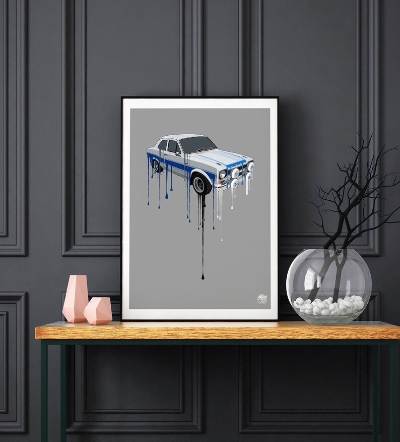 Ford Escort Mk1 RS2000 Print Ford Escort Mk1 R2000 Wall Art, Ford ...