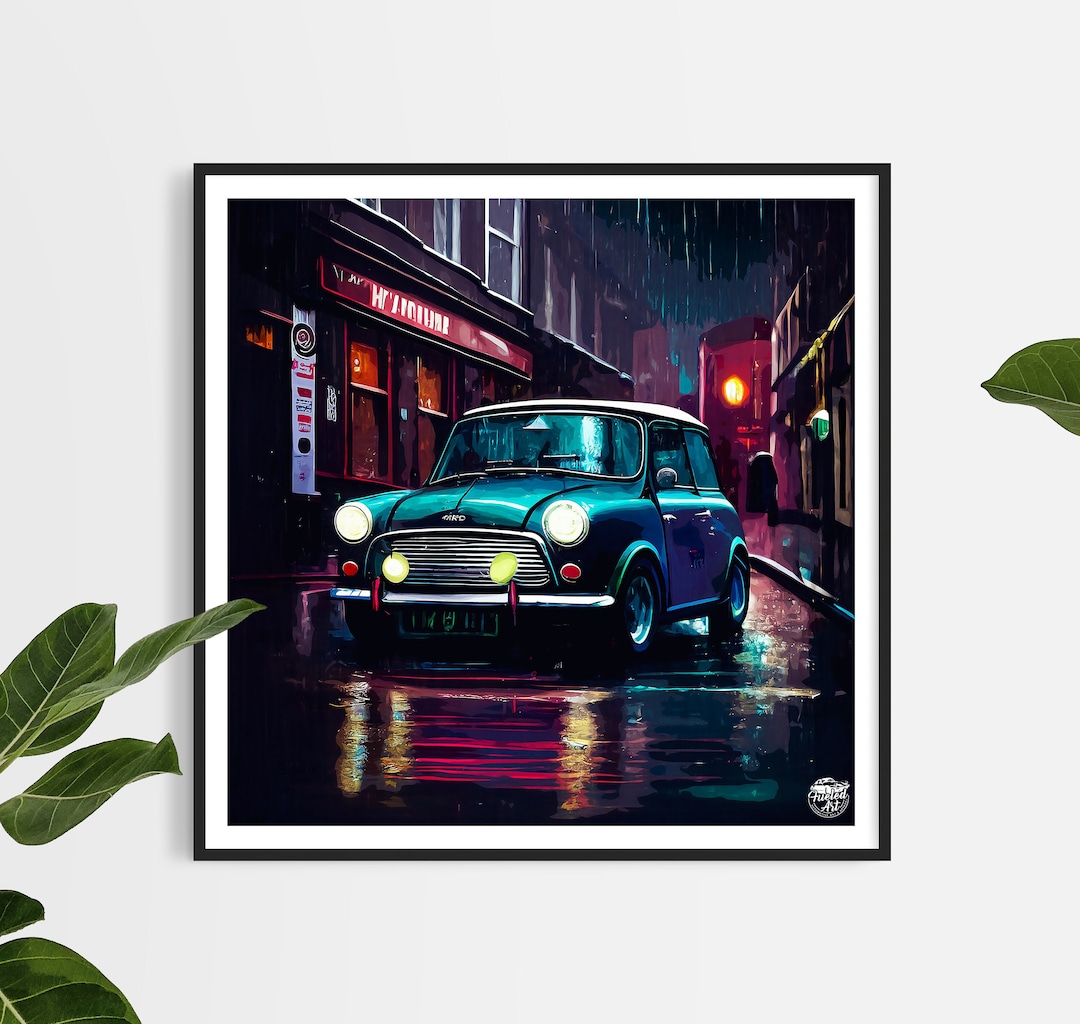 Classic Mini Cooper Print Mini Cooper Wall Art, Mini Cooper Gift, Mini ...
