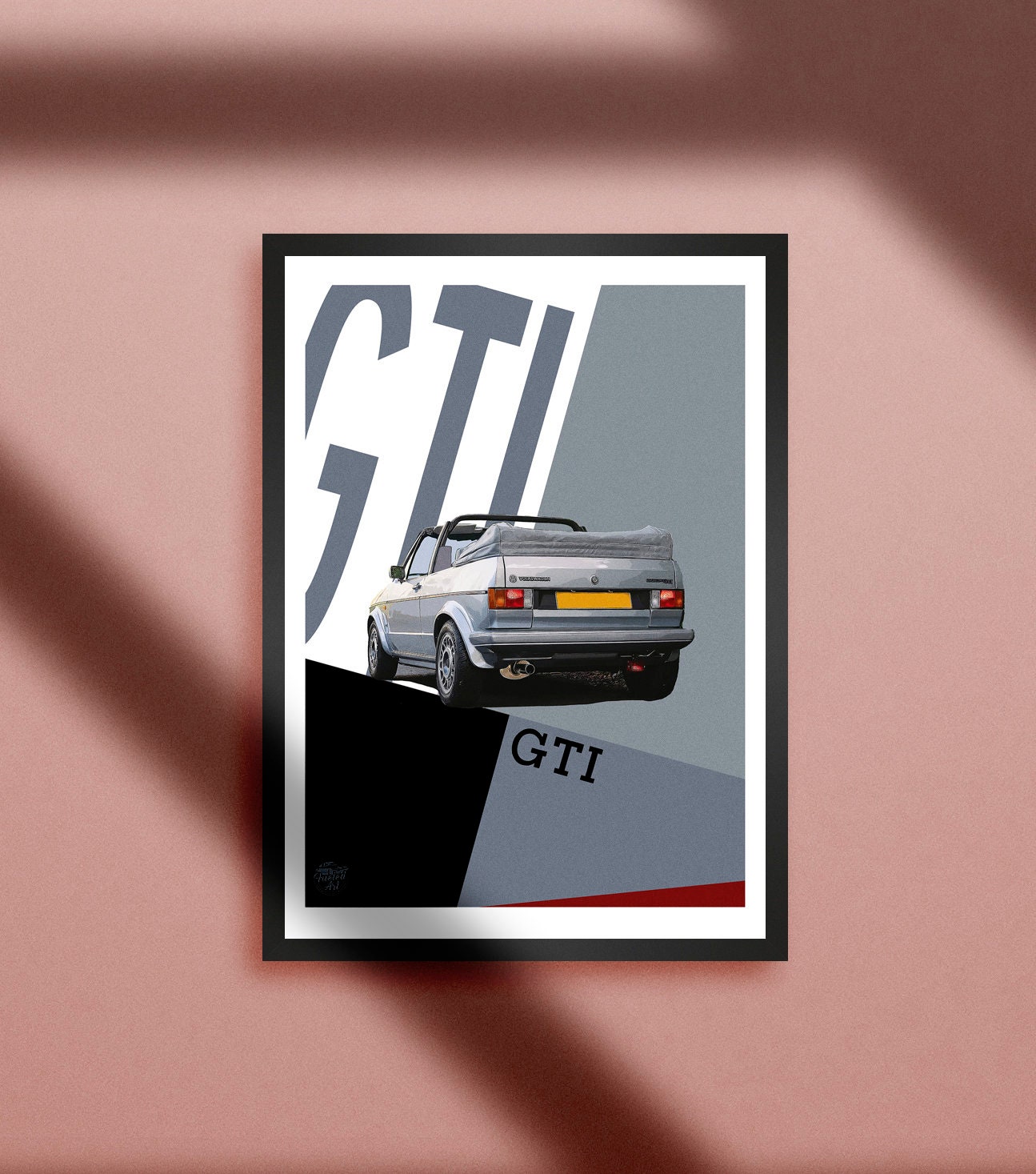 VW Golf Mk1 GTI Cabriolet Print Vw Golf Mk1 GTI Cabriolet Poster ...