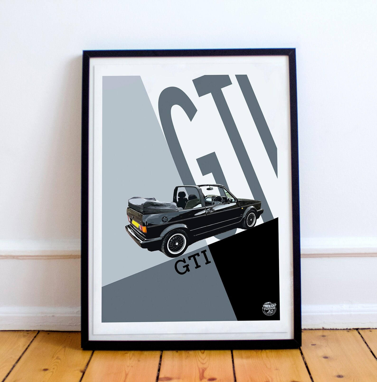 VW Golf Mk1 GTI Cabriolet Print Vw Golf Mk1 GTI Cabriolet Poster ...