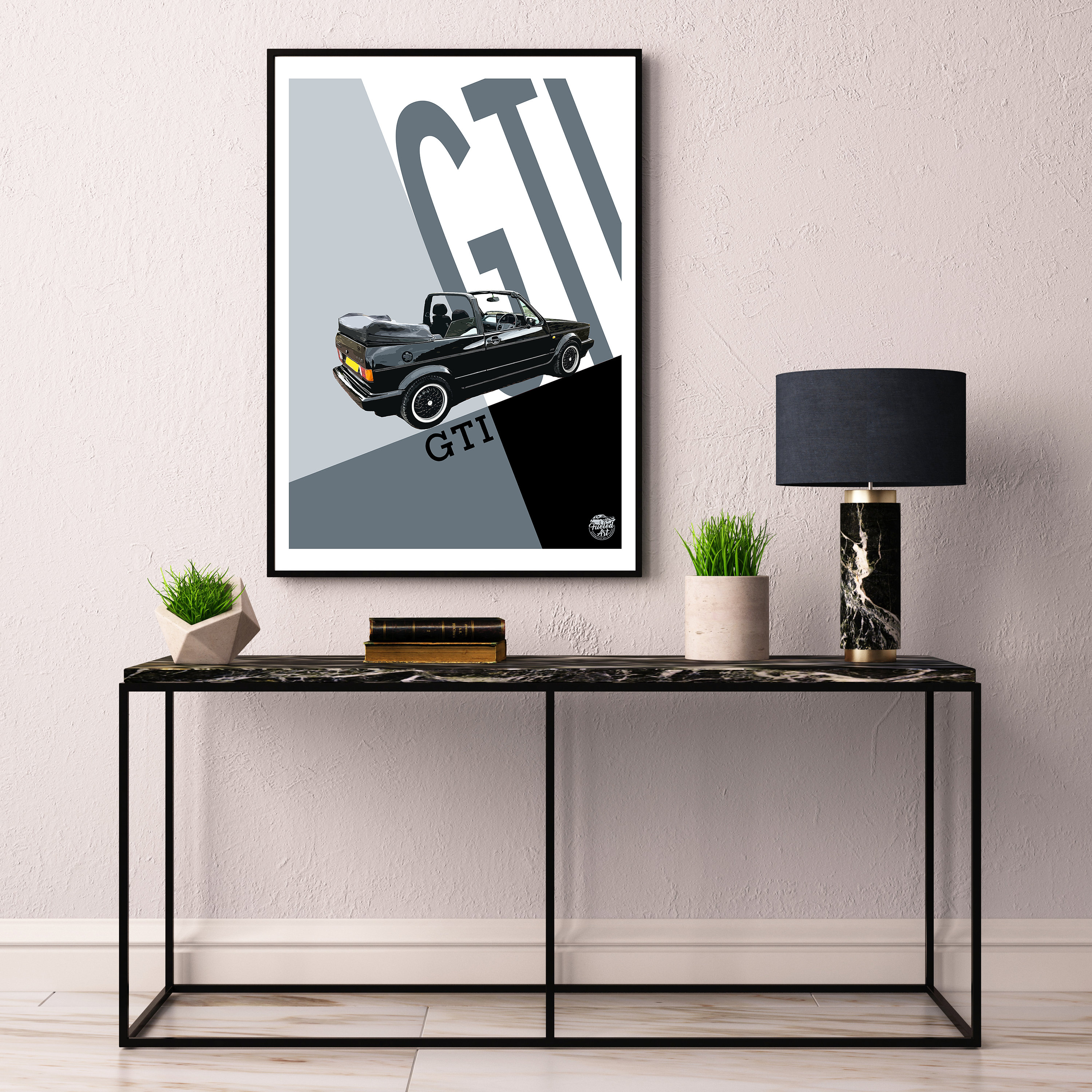 VW Golf Mk1 GTI Cabriolet Print Vw Golf Mk1 GTI Cabriolet Poster ...