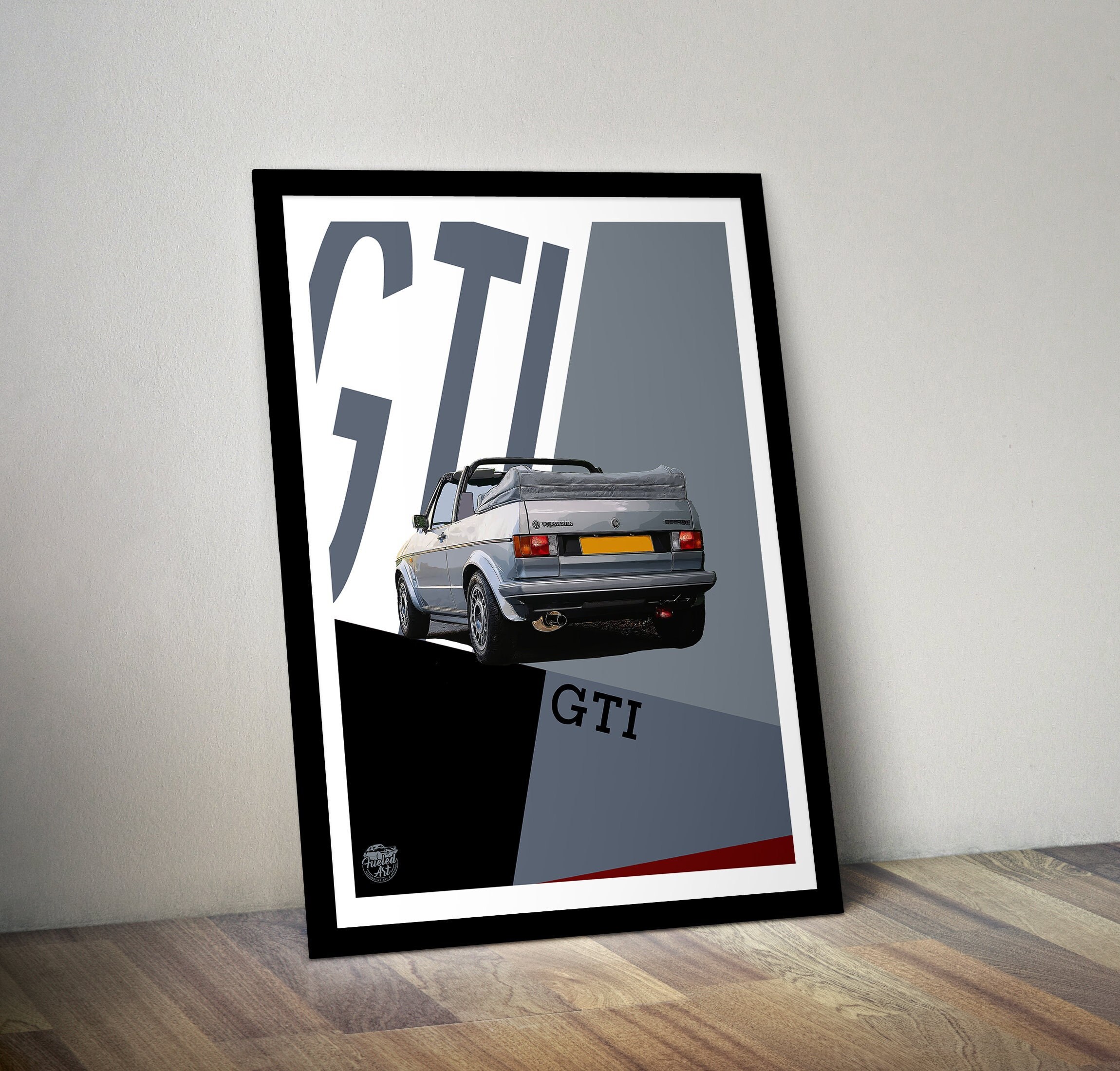 VW Golf Mk1 GTI Cabriolet Print Vw Golf Mk1 GTI Cabriolet Poster ...