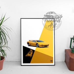 Lamborghini Diablo Print Lamborghini Diablo Wall Art, Lamborghini ...