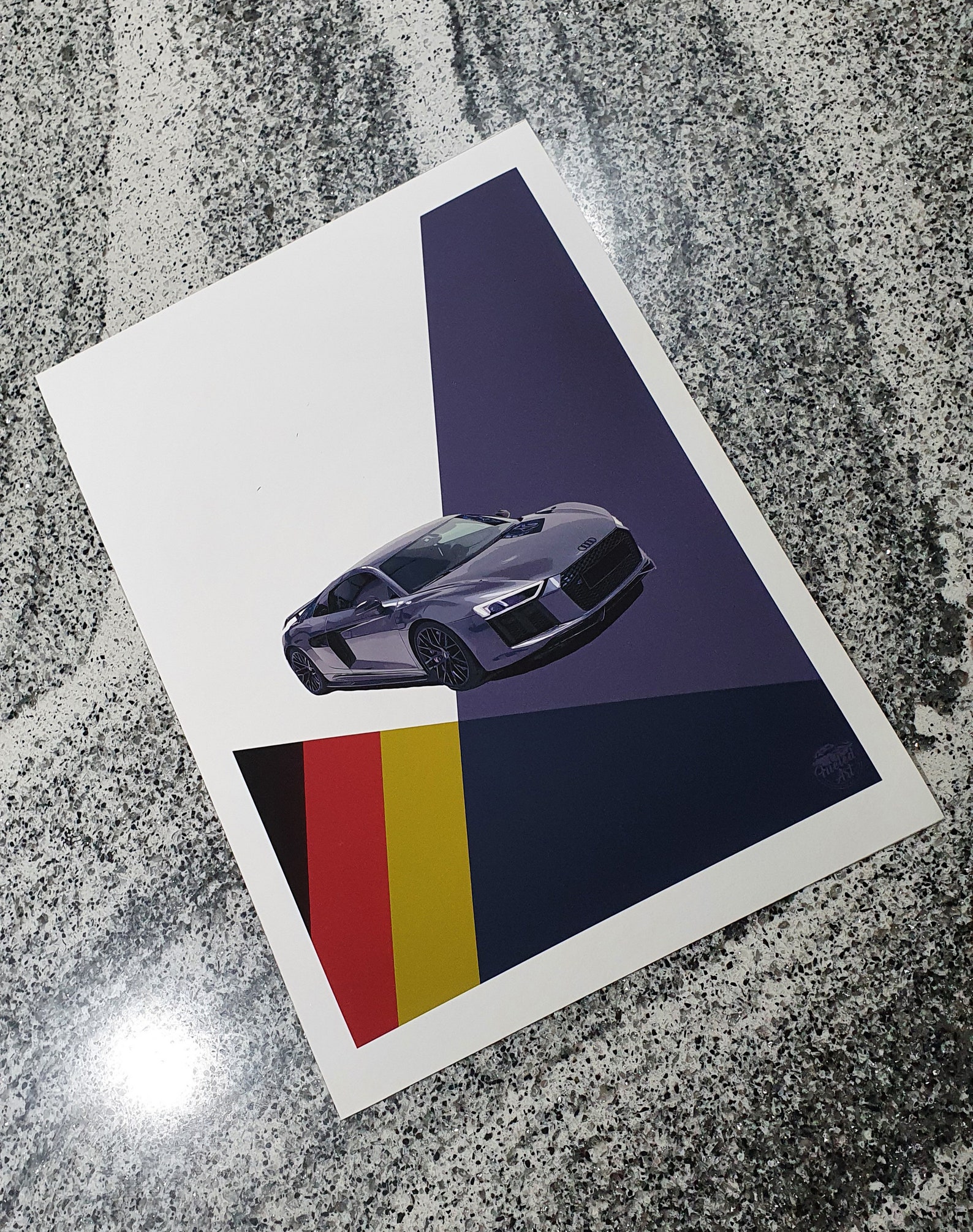 Audi R8 V10 Print Audi R8 Wall Art, Supercar Print, Audi R8 Gifts, Audi ...