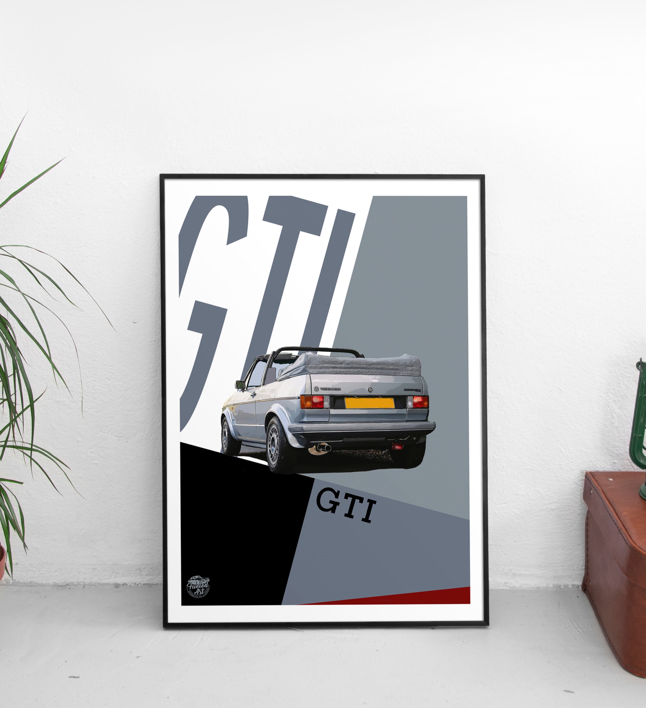 VW Golf Mk1 GTI Cabriolet Print Vw Golf Mk1 GTI Cabriolet Poster ...