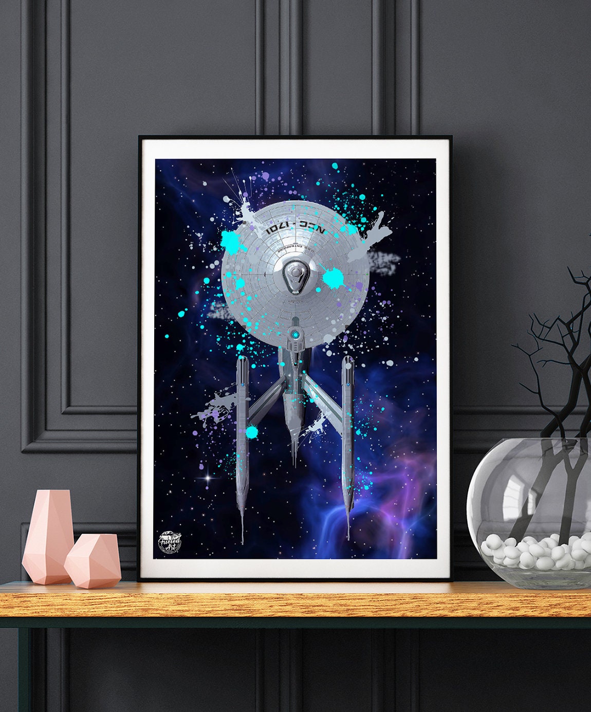 Star Trek USS Enterprise Print Vintage Movie Poster, USS Enterprise ...