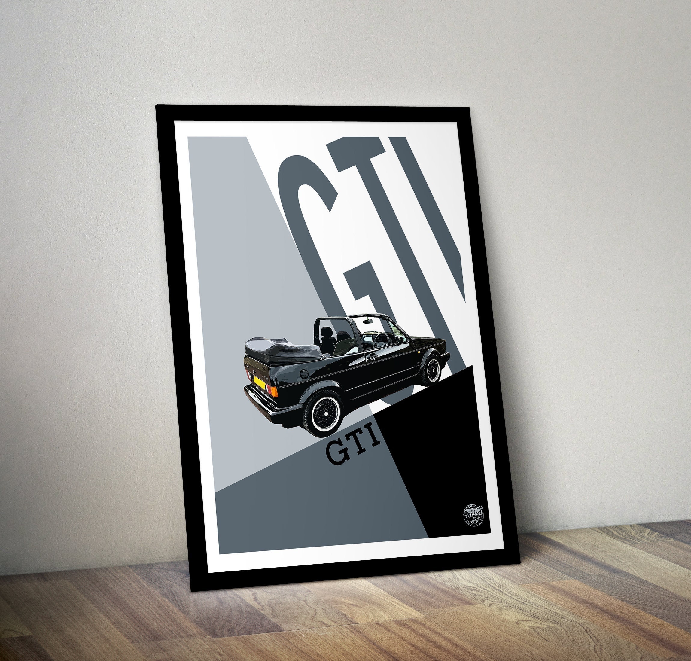VW Golf Mk1 GTI Cabriolet Print Vw Golf Mk1 GTI Cabriolet Poster ...